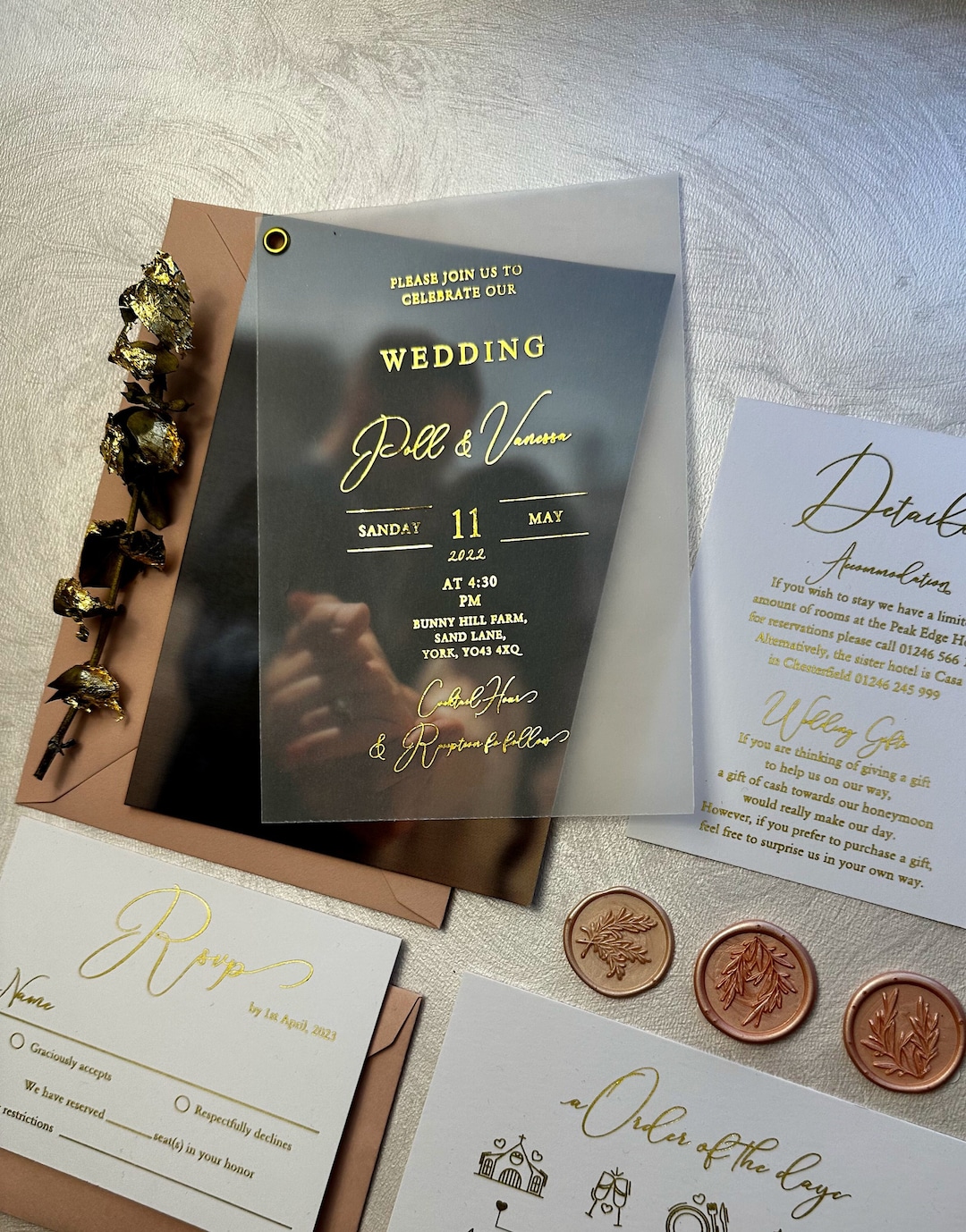 Wedding Invitations Suite With Photo | Customizable, Elegant Design ...