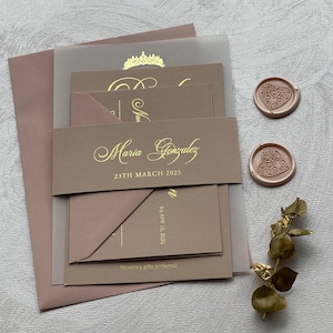 Vellum 15th Birthday Invitations, Personalized Quinceanera Invitations ...