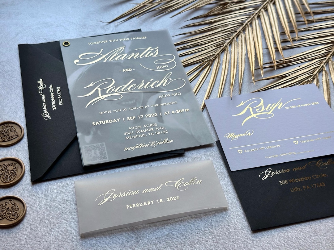 Augmented Reality Wedding Invitations, 5 X 7 Photo Wedding Invitation ...