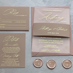 Personalized Wedding Invitation Acrylic Suite | Clear Invite With RSVP ...