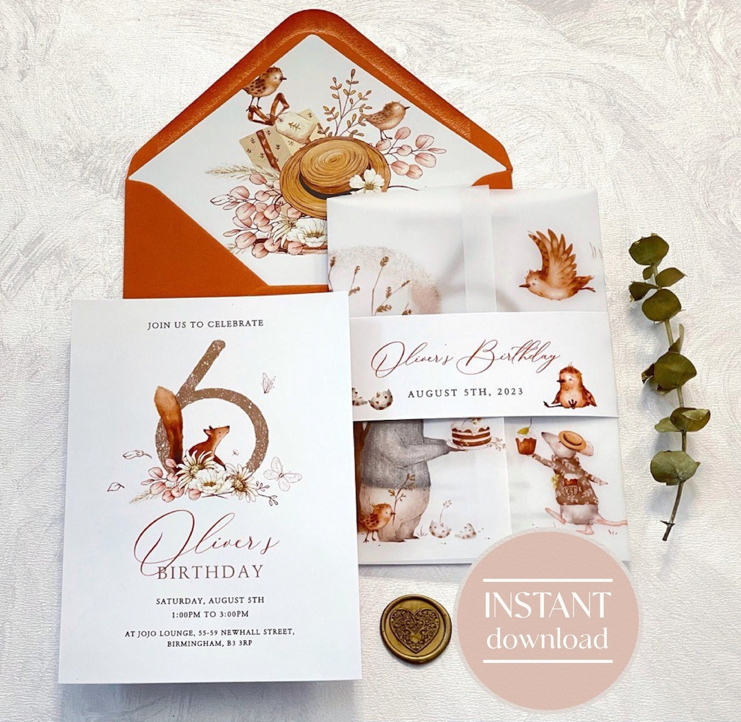 Baby's Birthday Invitation Template. Fairytale 1st Birthday Invitations ...