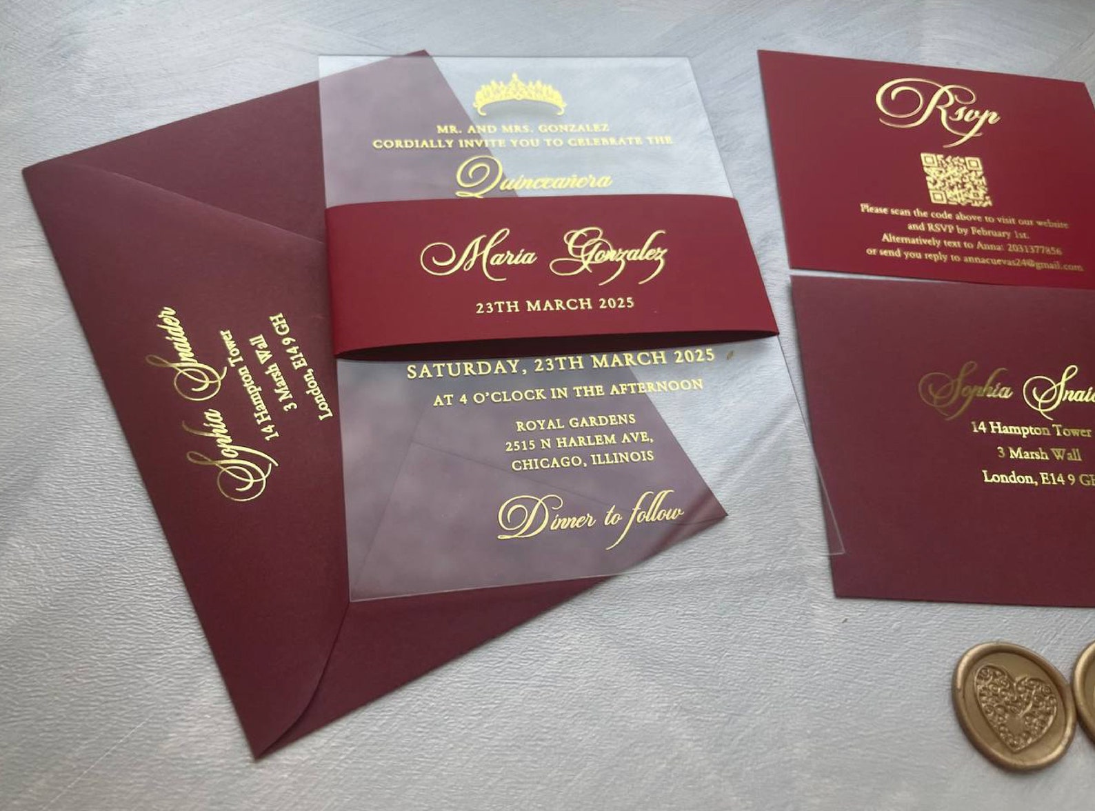 Personalised Quinceanera Invitations Acrylic 15th Birthday - Etsy UK