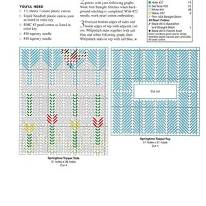 Springtime Plastic Canvas Tissue Topper PDF - Etsy