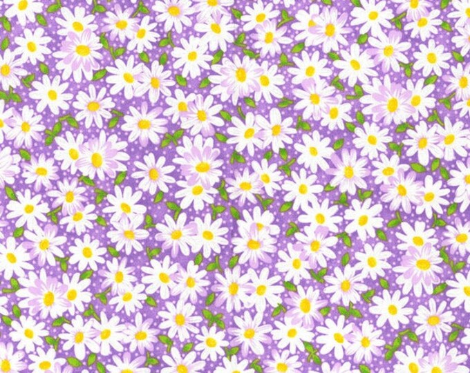 Blooming Daisy Fabric Purple - Etsy