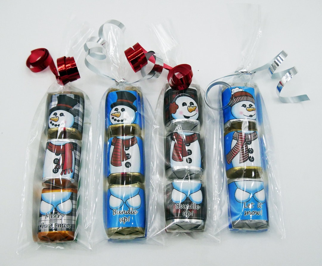 3-peice Snowman Candy Wrapper Sticker and Tray Table Craft printable ...