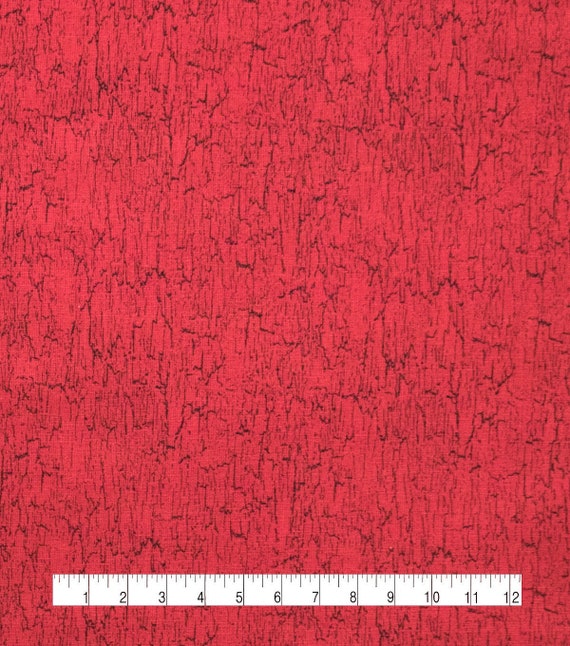Red Crackle 100% Cotton Fabric in Fat Quarters and By-the-yard | Etsy