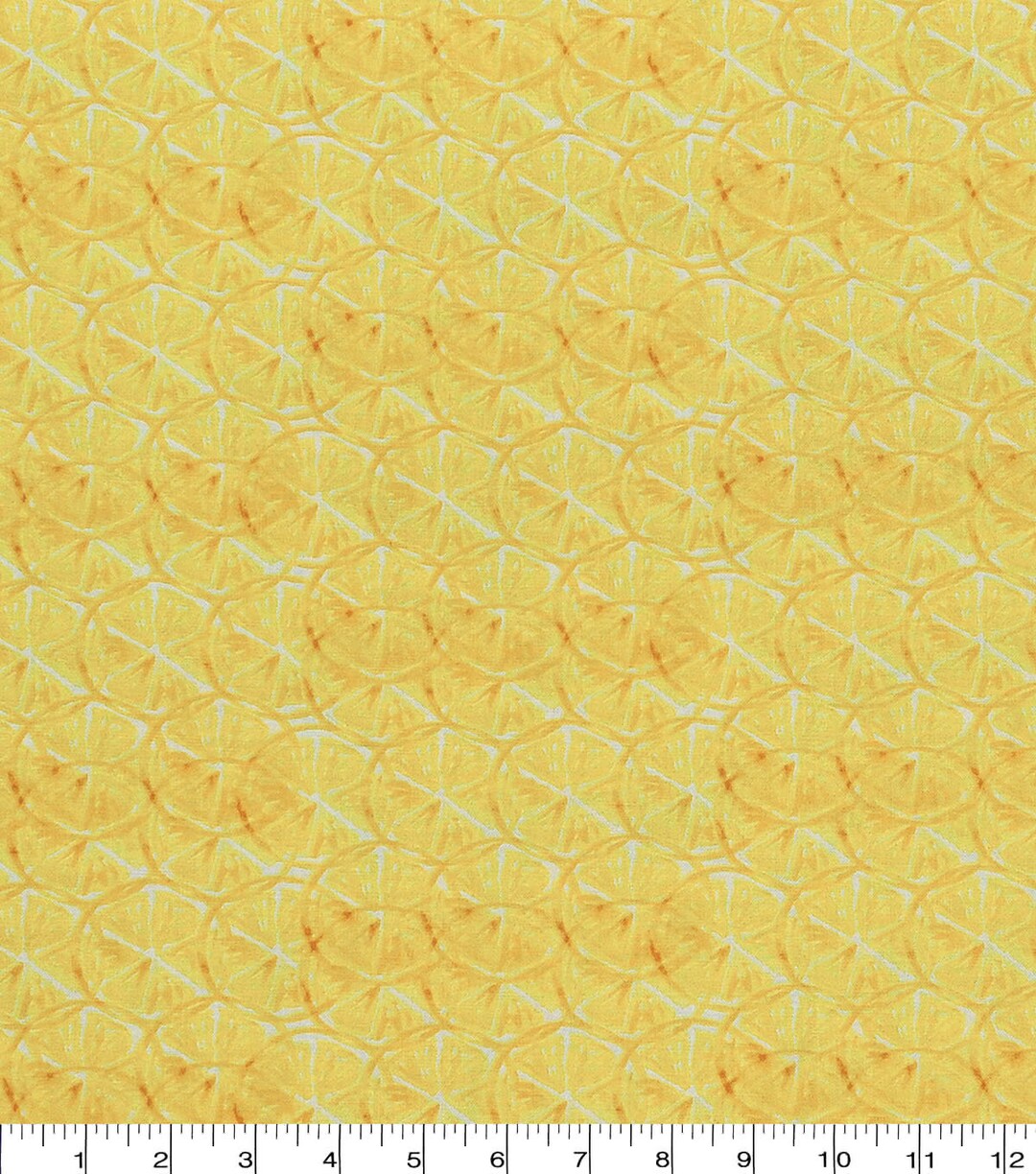 Lemon Slices 100% Cotton Fabric: Quilting & Sewing - By-the-yard or Fat ...