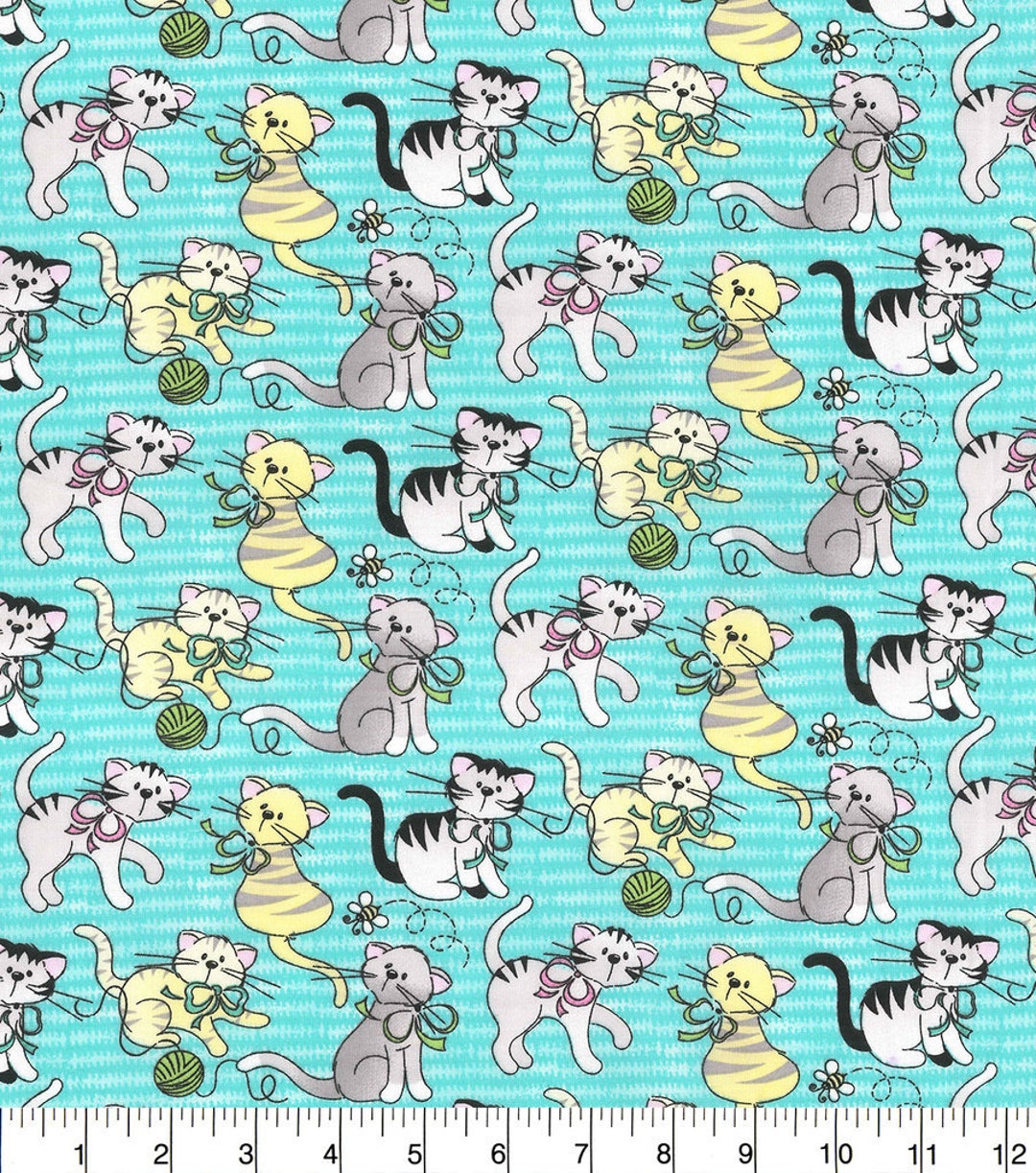 Cats and Kittens 100% Cotton Fabric: Quilting & Sewing - Etsy