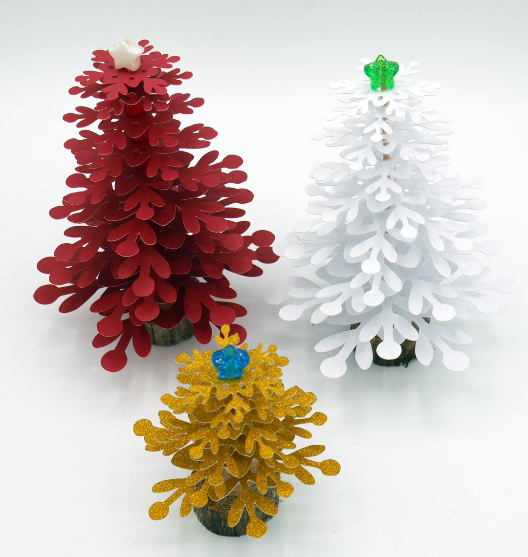 Snowflake Tree #1 Template - Papercraft Minimalist Christmas ...