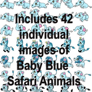 INSTANT DOWNLOAD Baby Boy Safari Animal Set Digital Wall Art - Etsy