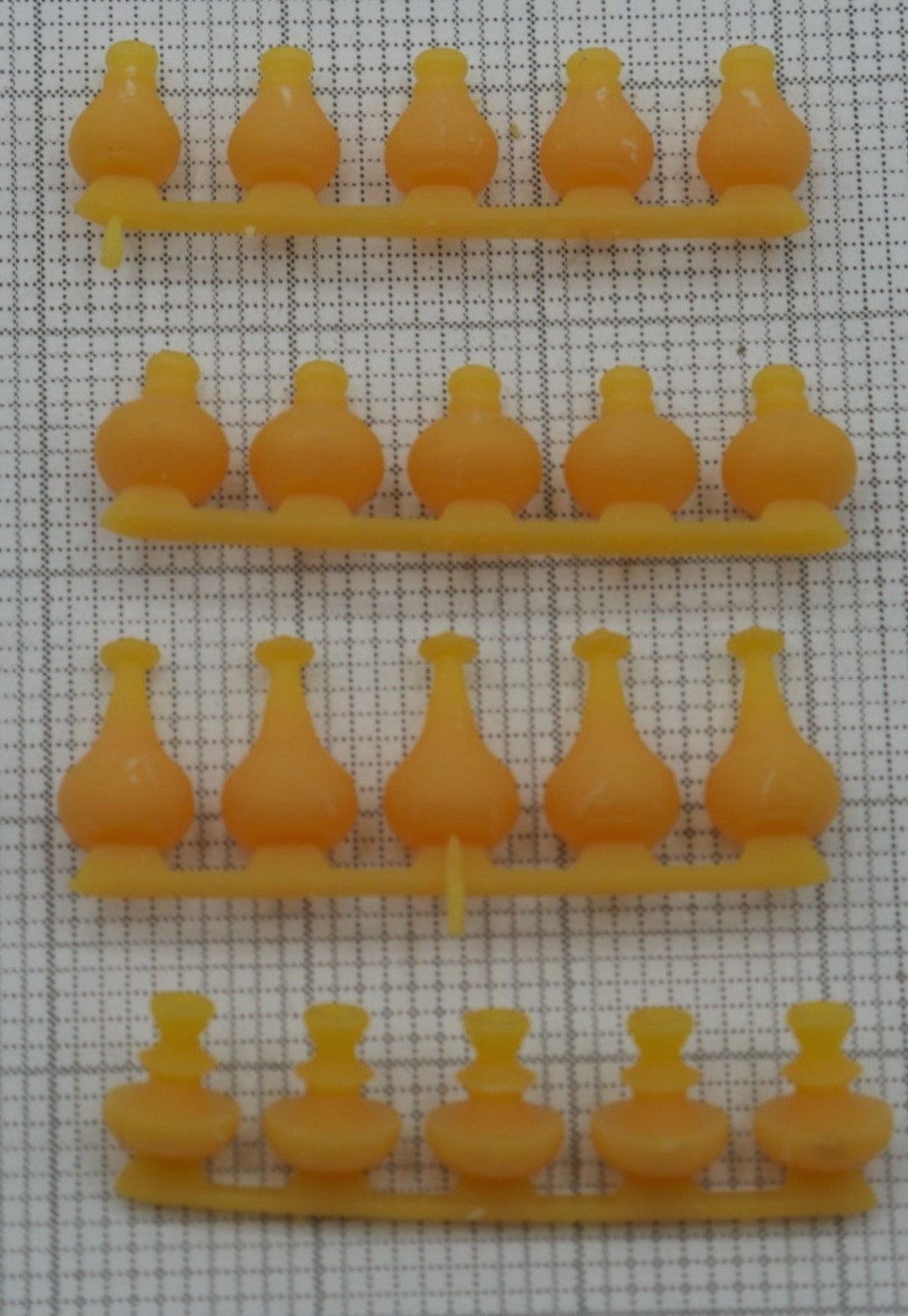 Potion Bottles Opaque Orange - Large - Resin Bits for Use With ...