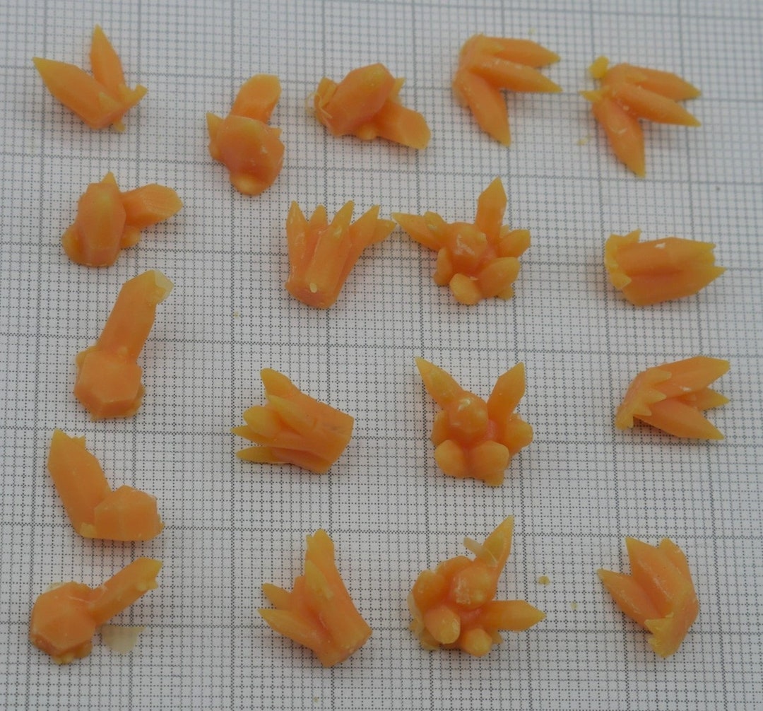 Opaque Orange Resin Crystals Bits - Small - for Use With Warhammer, D&D ...