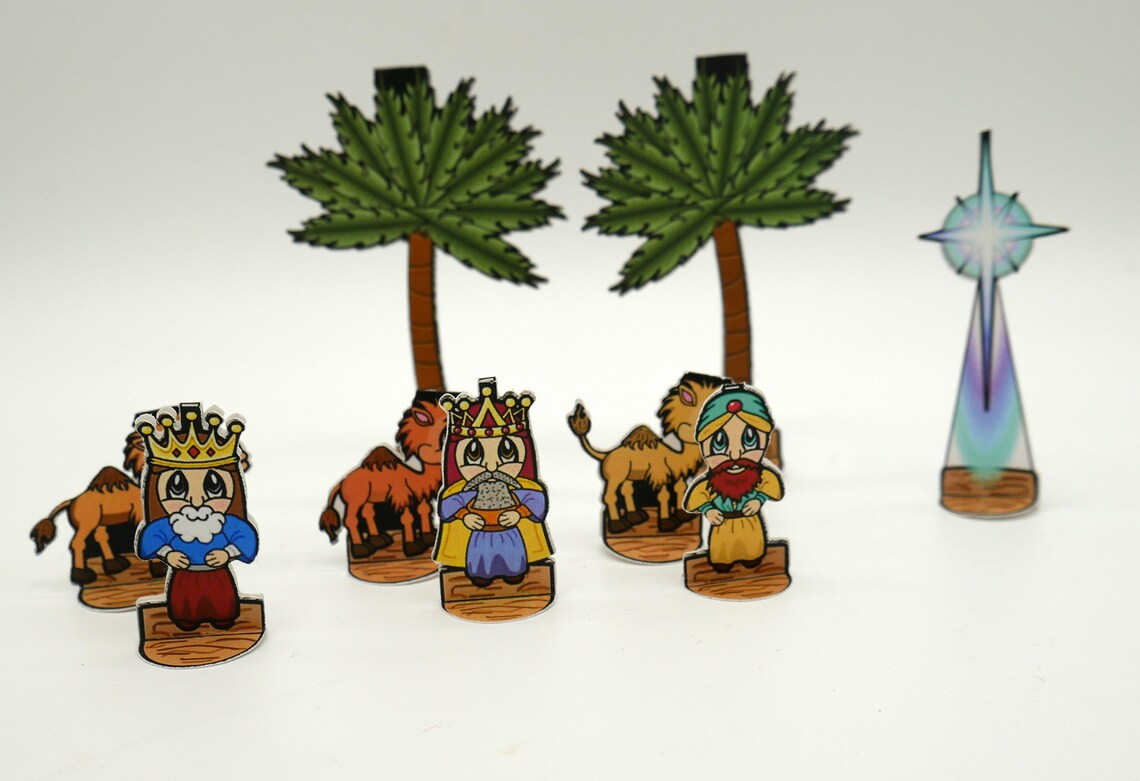 Paper Doll Nativity Playset Kids Craft Christmas Birth of | Etsy