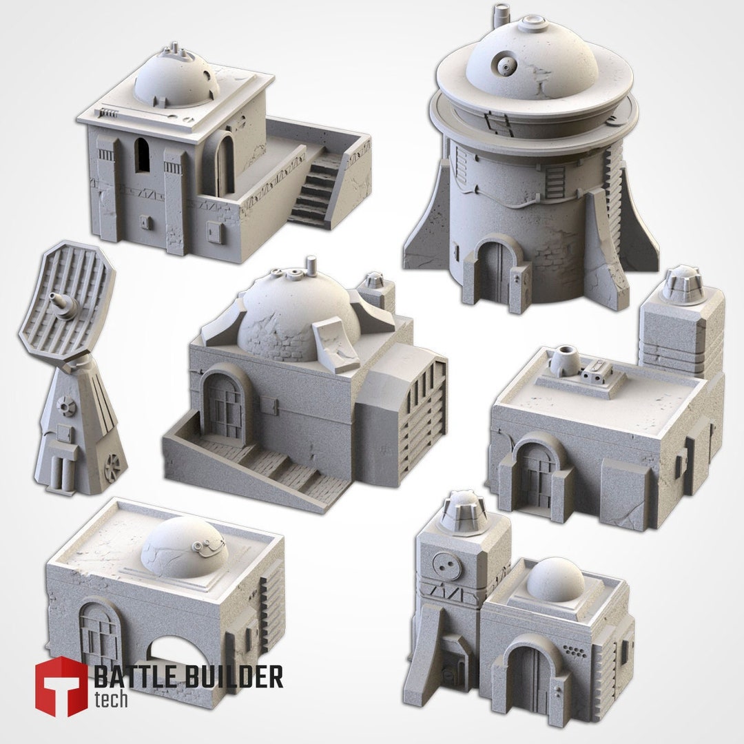 Desert Buildings-complete Set-ideal for 28mm/32mm Wargaming Terrain - Etsy