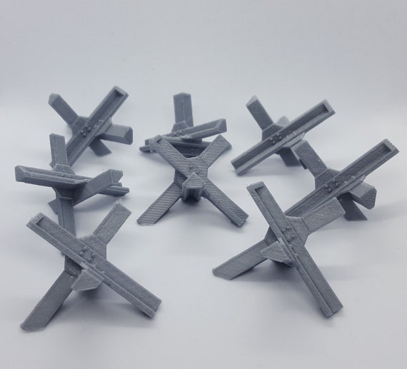 Tank Traps X10 Scatter Terrain 28mm Tabletop Terrain for - Etsy