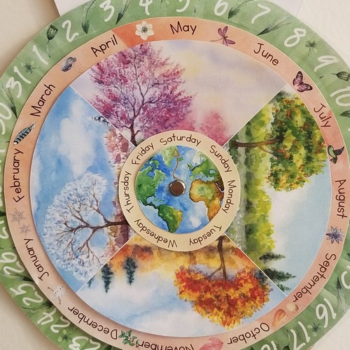Waldorf Seasonal Calendar: Perpetual Circular Calendar Wheel - Etsy