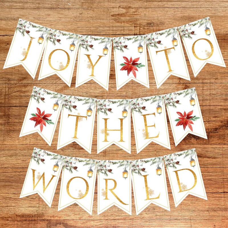 Joy to the World Banner - Etsy