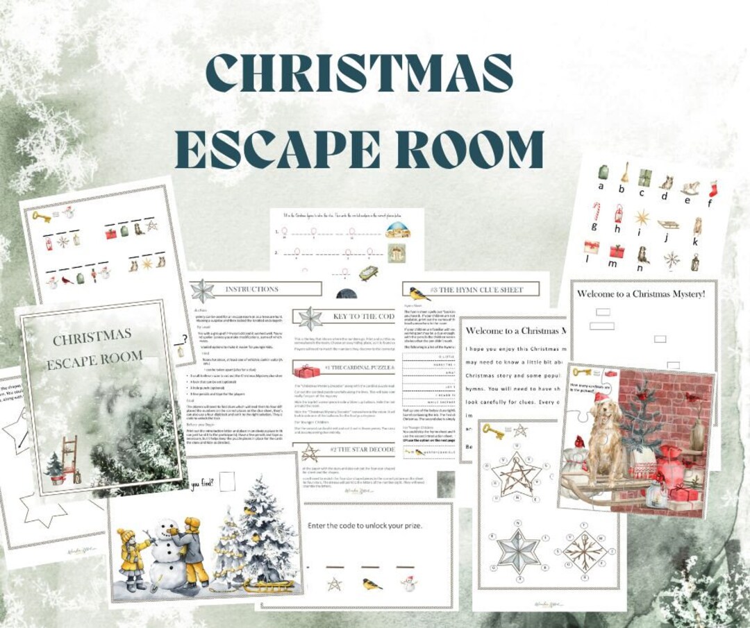 Christmas Escape Room, Treasure Hunt, Mystery - Etsy