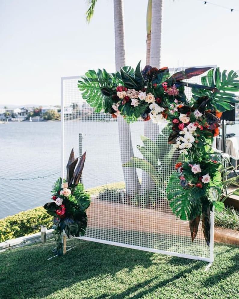 Square Wedding grid iron arch Wedding arch Ceremony Wedding | Etsy