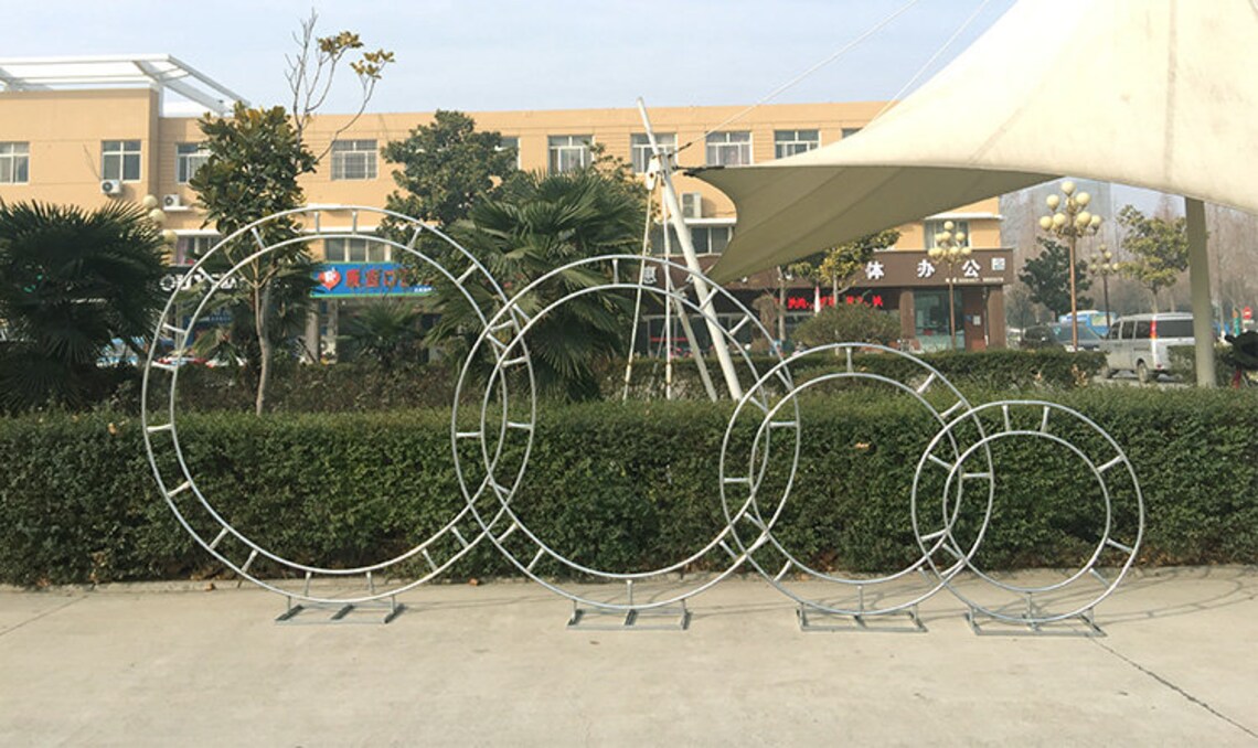 Сircle Wedding arch Wedding double Round arch Ceremony Wedding | Etsy