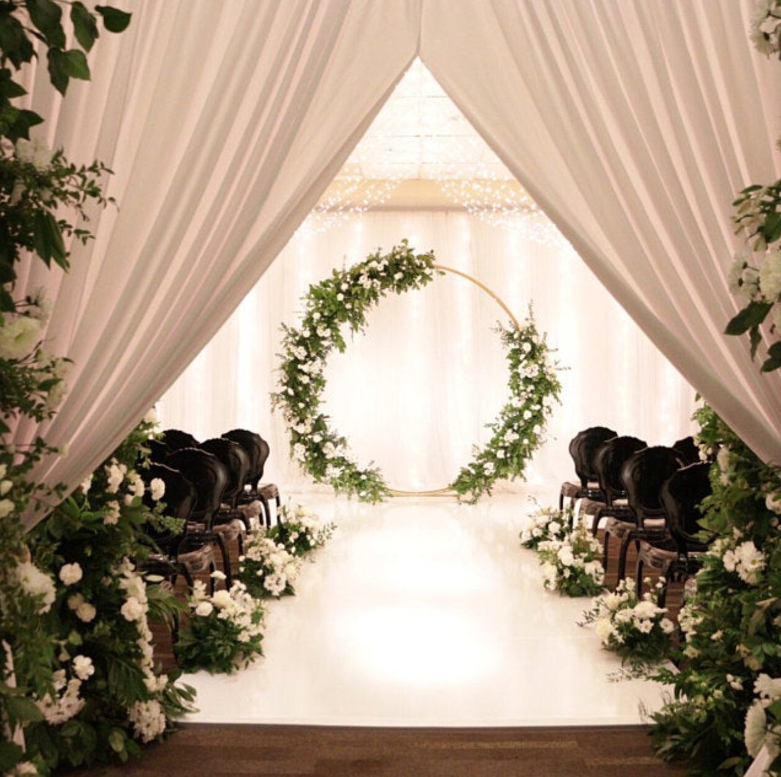 2 in 1 Passable and Сircle Wedding Arch Wedding Double Round Arch ...