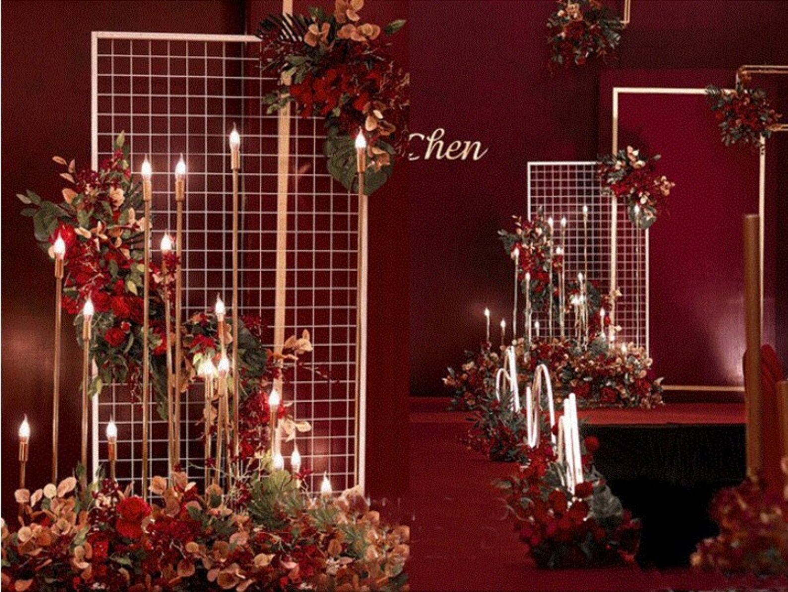 NEW. Metal Grid Screen Decoration Wedding Background white | Etsy