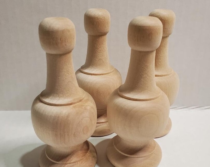 Architectural Salvage Vintage Wood Finials Set of 4 SMALL - Etsy
