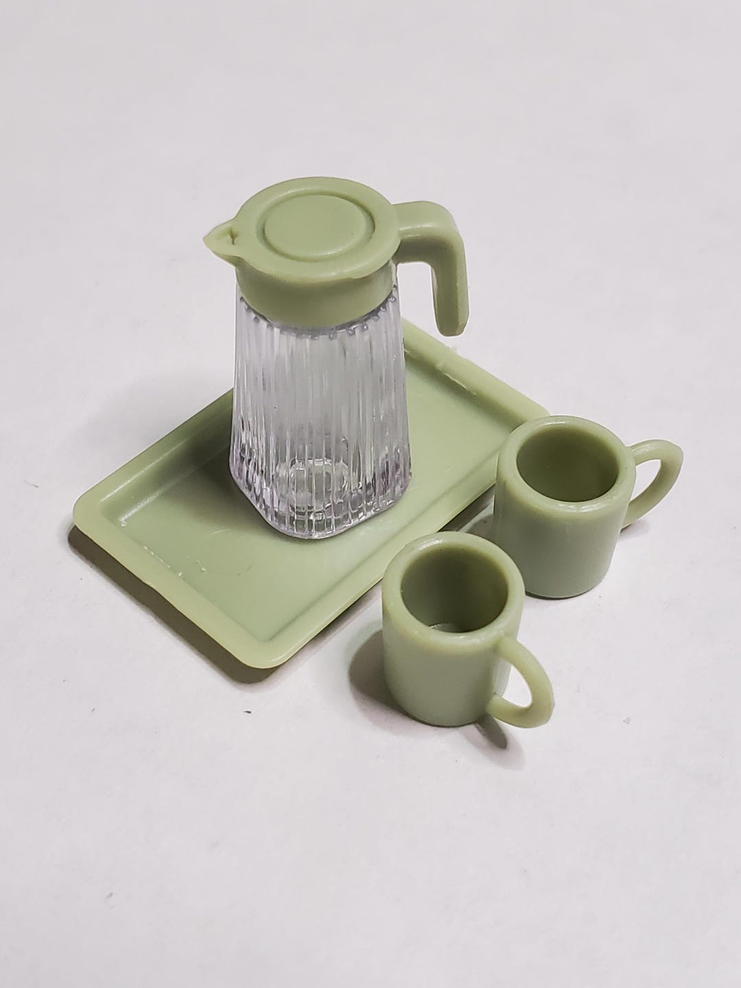Miniature Dollhouse Water Pitcher Set Fairy Garden Decor Craft Supplies ...