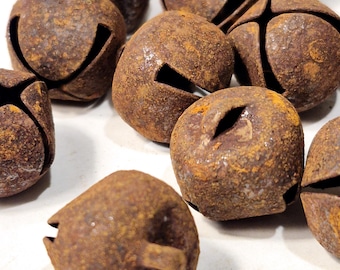 12 Mini Rustic Pumpkin Bells Craft Supplies Halloween Decor Ornament - Etsy