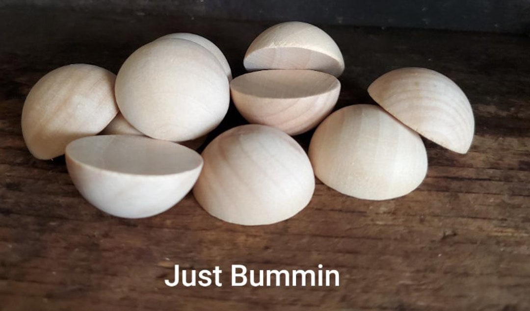 1 Unfinished Wood Split Balls. 10 Pieces / Craft Supplies. - Etsy