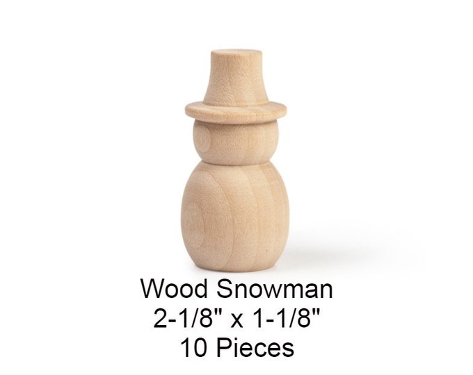2-1/8" Unfinished Chubby Snowman 12 Pieces / Craft Supplies - Etsy