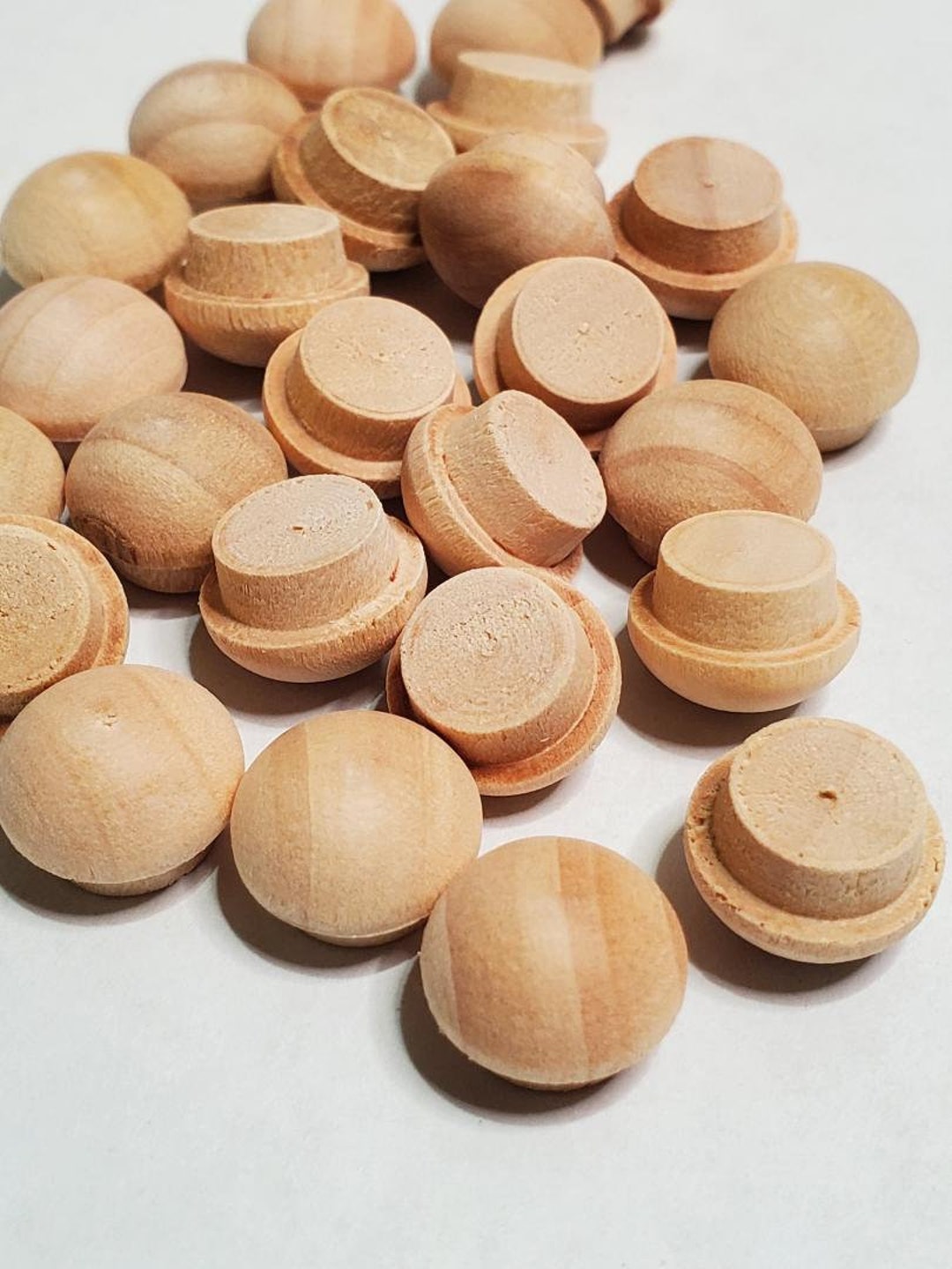 3/8" Maple Button Plugs 1/2" Head Diameter Craft Supplies 25 Pieces - Etsy