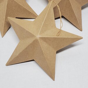 6 Paper Mache Stars Unfinished 8 Craft Supplies Holiday Decor Ornaments ...
