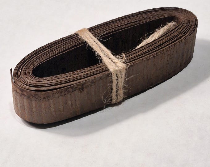 1" Wide Corrugated Rusty Metal Tin Edging Ribbon Lace 15 Feet Long ...