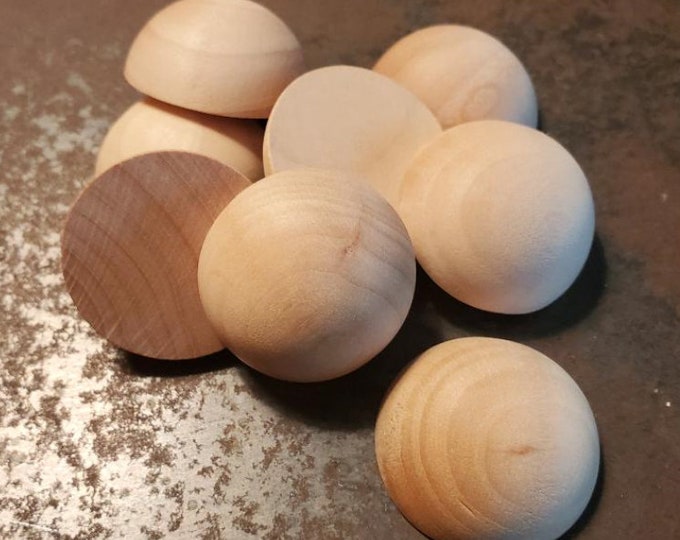 1 1/4 Unfinished Wood Split Balls. 8 Pieces / Craft Supplies - Etsy