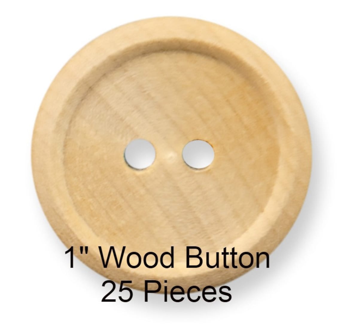 25 Wood Buttons Unfinished 1 Craft Supplies | Etsy
