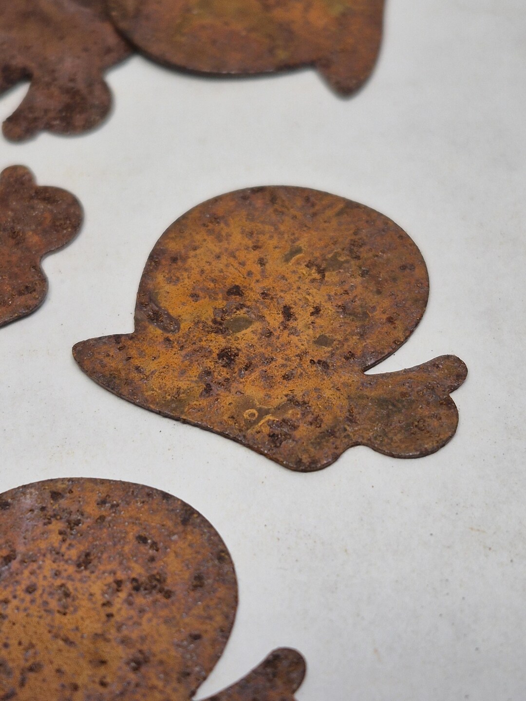 10 - 1" Rusty Snail Tin Cutouts Craft Scrapbooking Supplies Spring ...