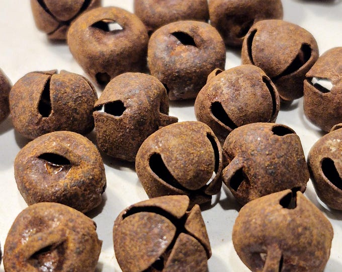 12 Mini Rustic Pumpkin Bells Craft Supplies Halloween Decor Ornament - Etsy