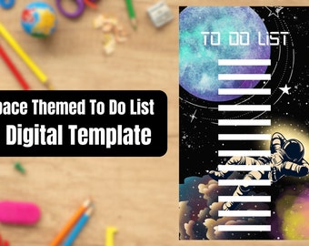 Space Theme Check List, Printable, Travel Packing List, Blank to Do ...