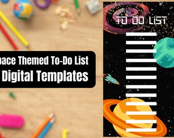 Space Theme Check List, Printable, Travel Packing List, Blank to Do ...