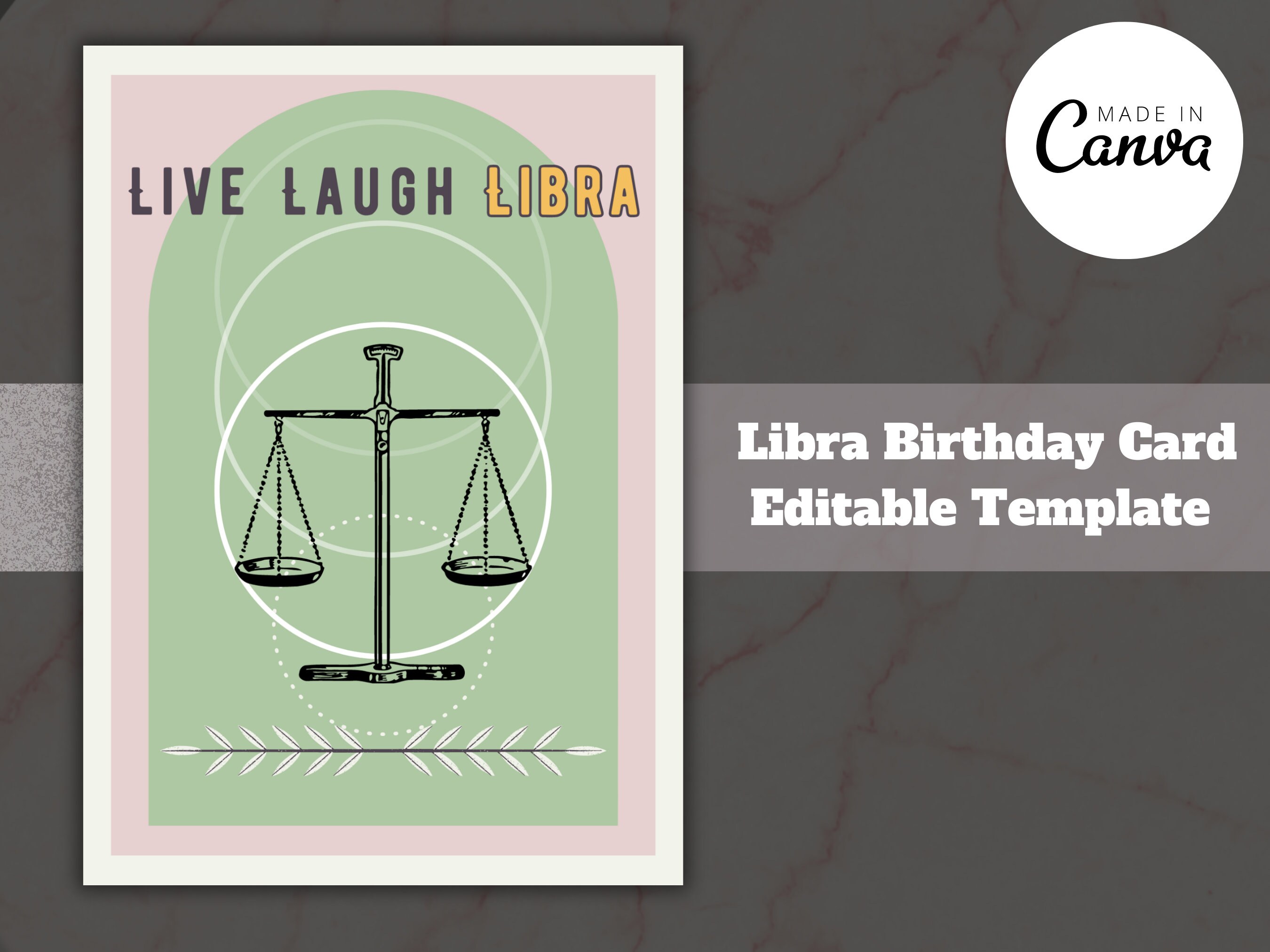 Libra Birthday Card Zodiac Birthday Cards Libra Card Libra Gift Zodiac ...