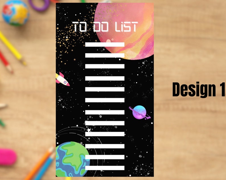 Space Themed to Do List, Packing List, Travel Digital Check List ...