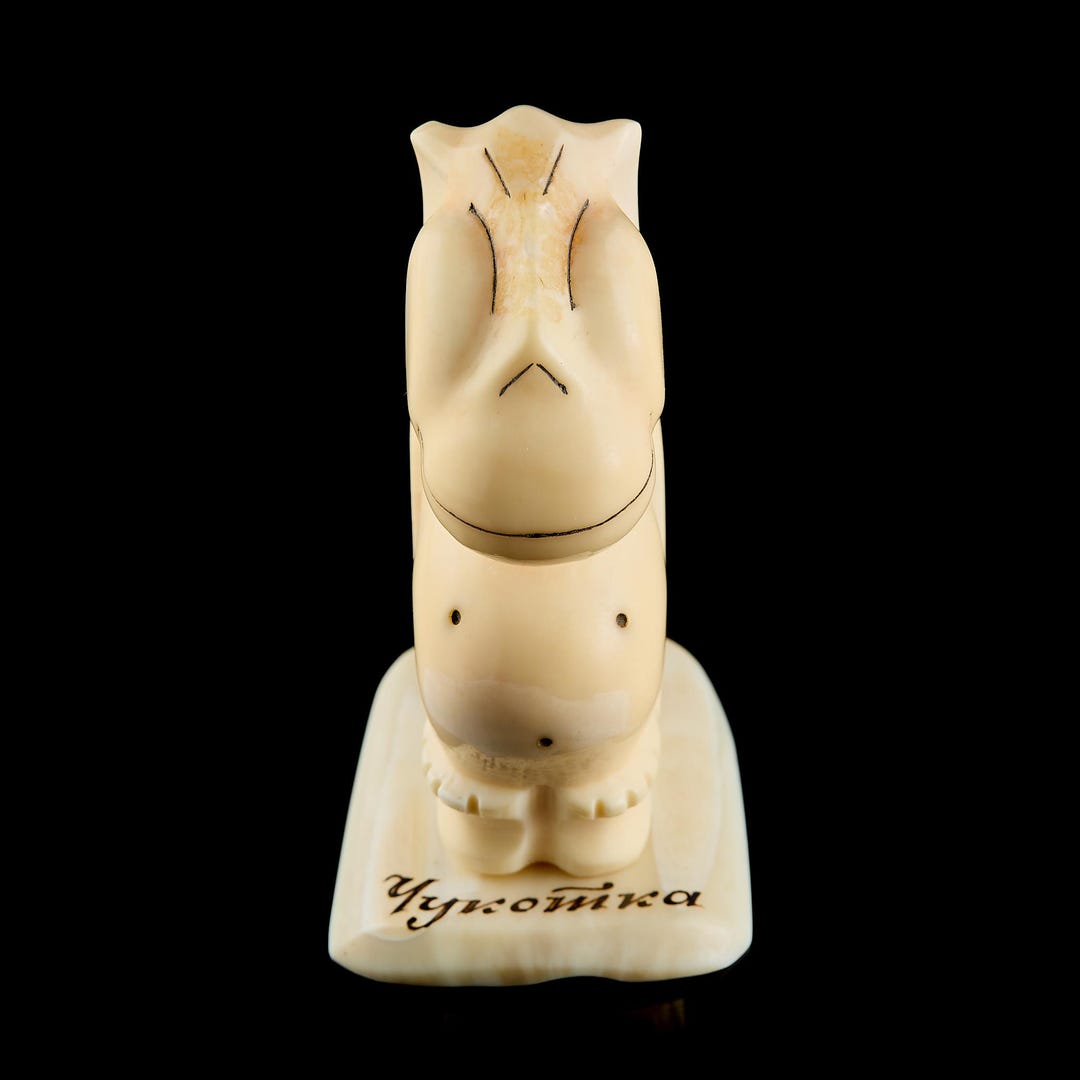 Vintage Carved Bone Billiken Figurine Good Luck Charm Soviet Folk Art ...