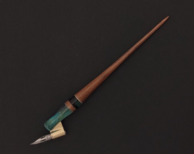 Walnut & Stabilized Burl - Oblique Pen Holder - Etsy