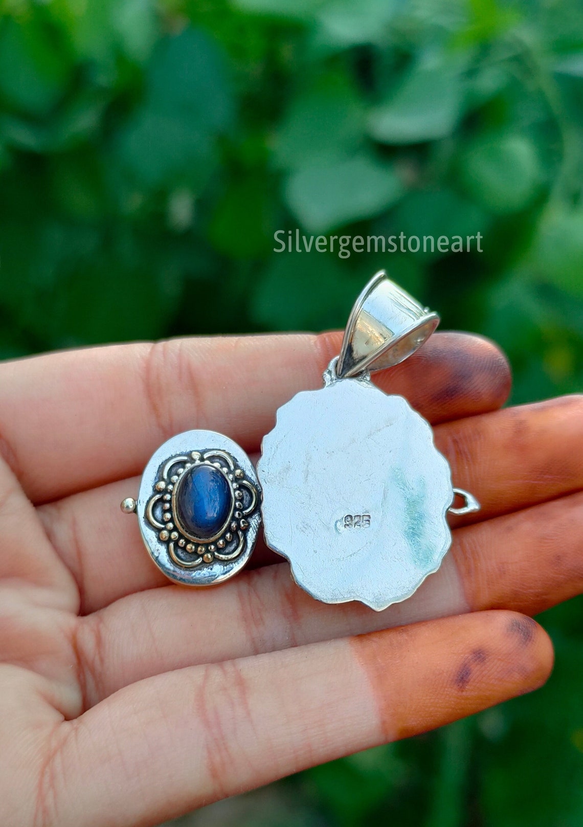 Poison Pendant Labradorite Pendant Vintage Poison Pendant | Etsy