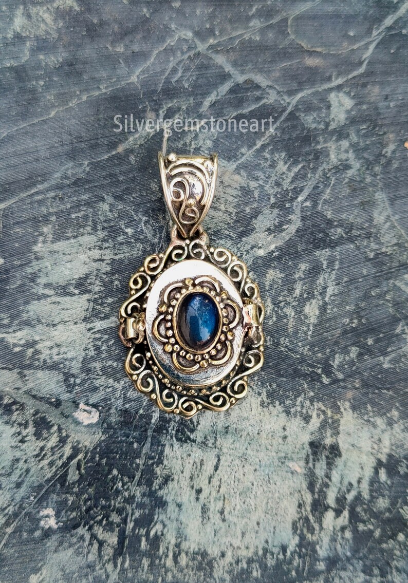 Poison Pendant Labradorite Pendant Vintage Poison Pendant | Etsy