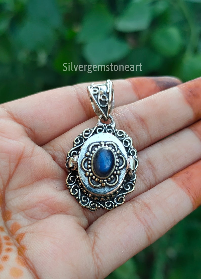 Poison Pendant Labradorite Pendant Vintage Poison Pendant | Etsy