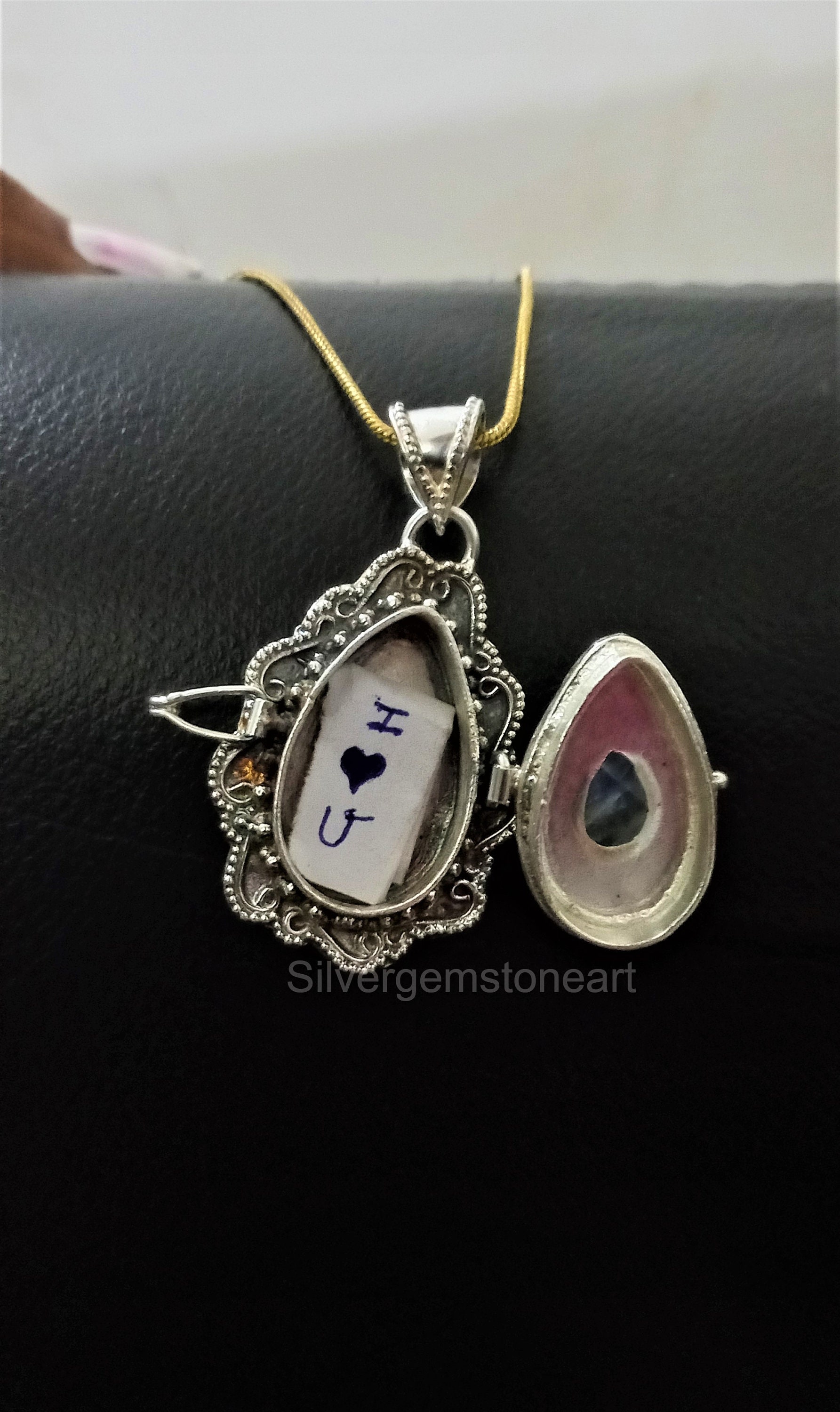 Poison Box Pendant Moonstone Pendant Poison Pendant Large - Etsy