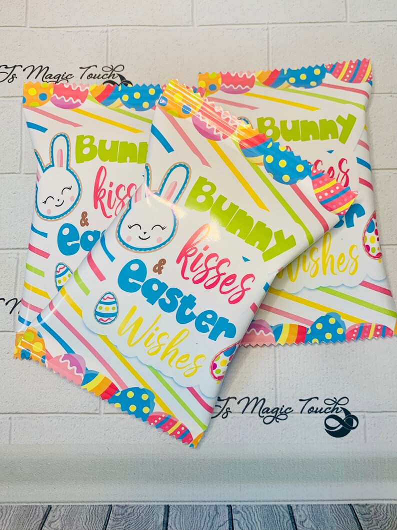 Easter Chip Bag: Bunny Kisses Design (PDF, JPEG Digital Download) - Etsy