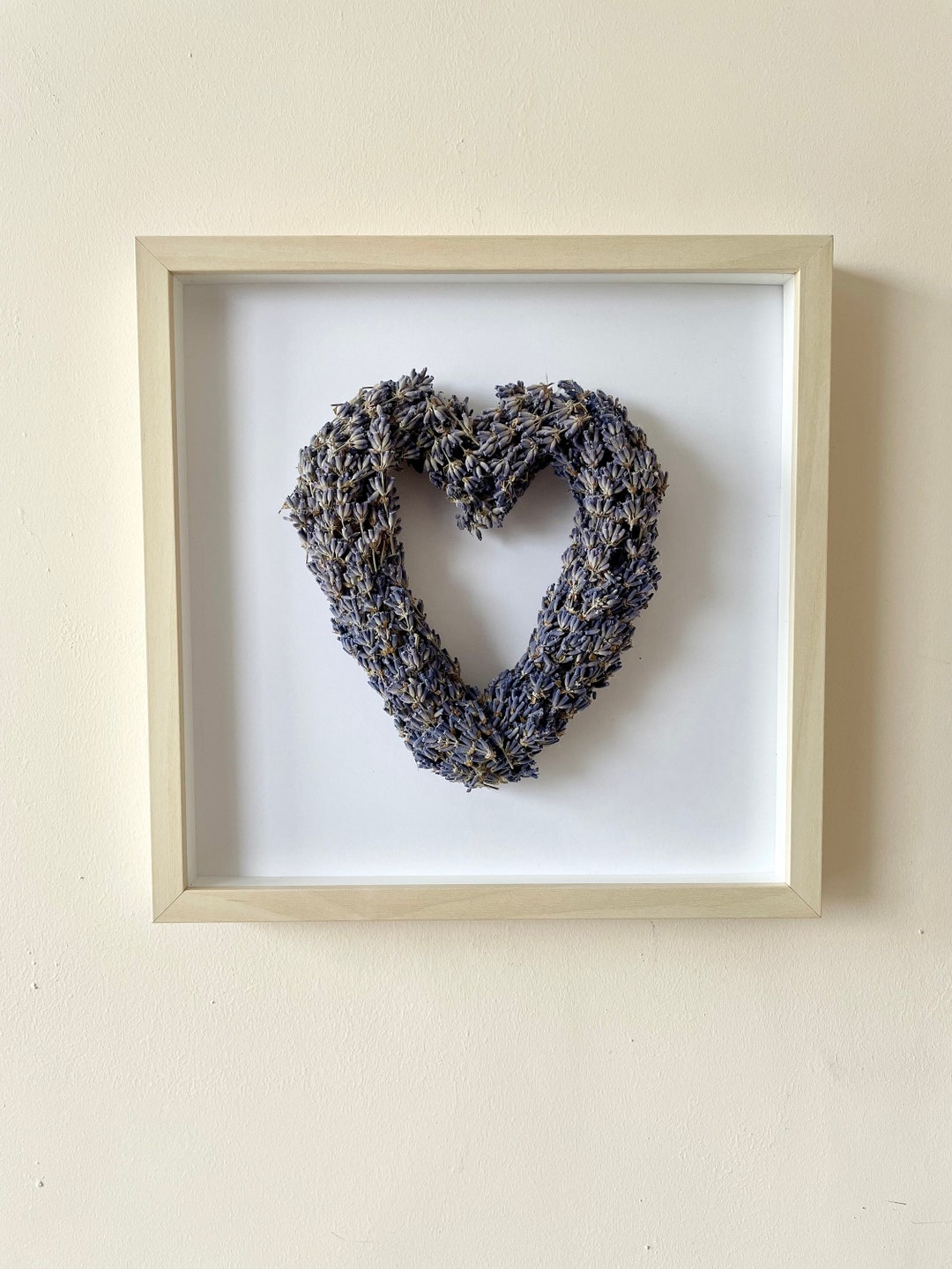 Framed Lavender Wall Piece, Natural Lavender Decor, Rustic Floral Wall ...